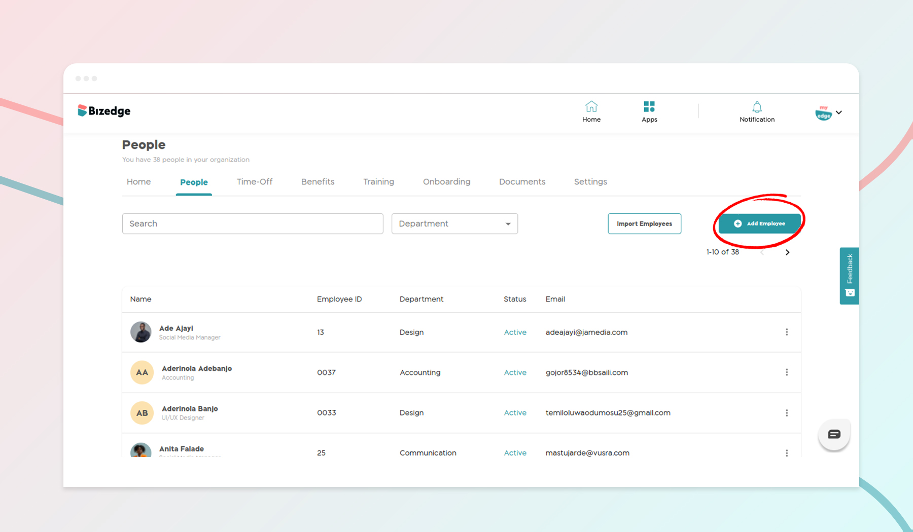 How to Add an Employee to the People App | Bizedge