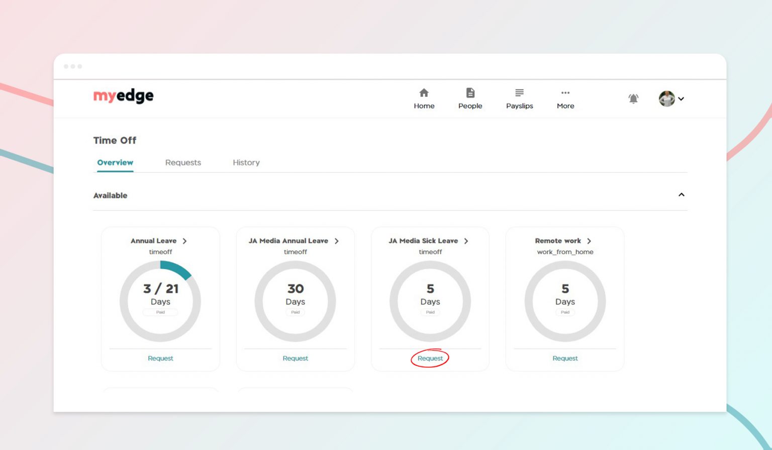 How to request Time Off on MyEdge | Bizedge