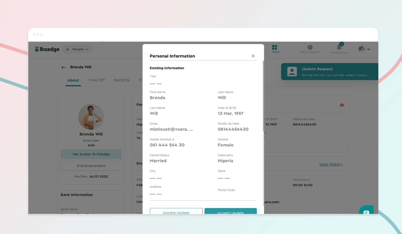How to Request and Accept Profile Update on BizEdge | Bizedge